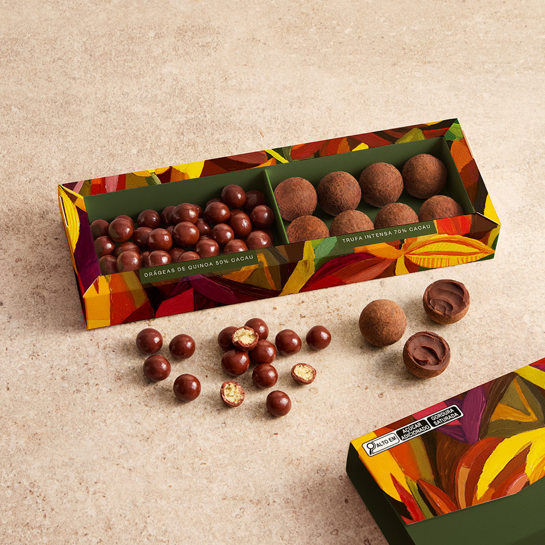 Caixa de Chocolate ao Leite e Intenso Chamego | 138g | FastStore PDP